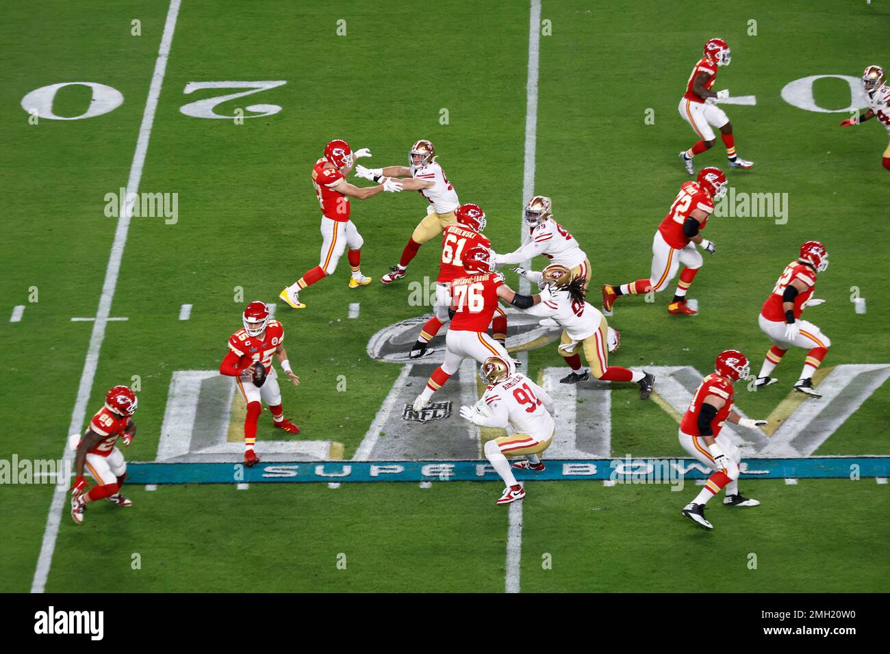 Kansas City Chiefs quarterback Patrick Mahomes (15) in action against ...