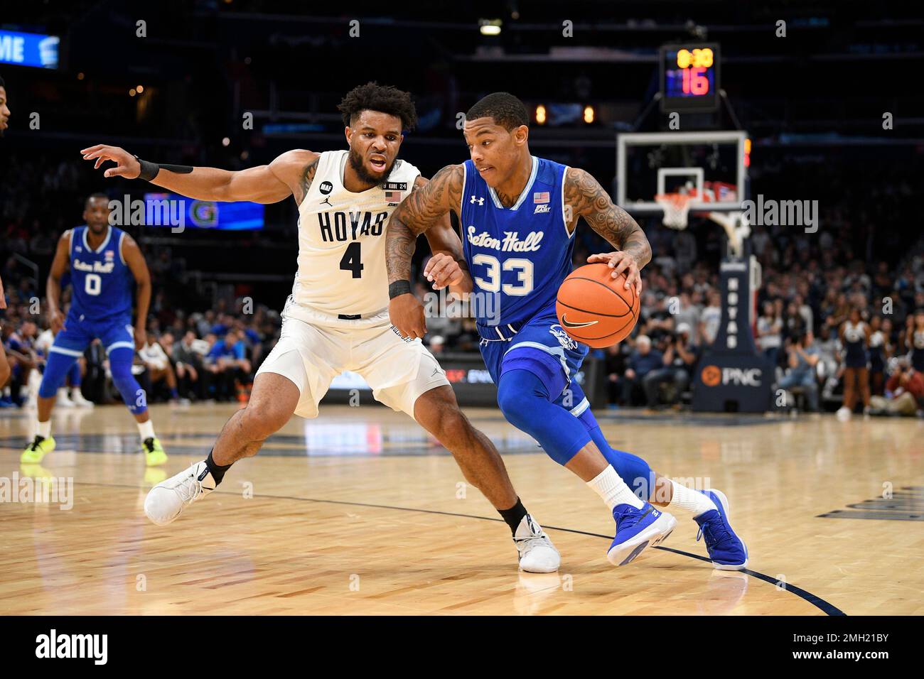 Seton Hall guard Shavar Reynolds (33) dribbles the ball against ...