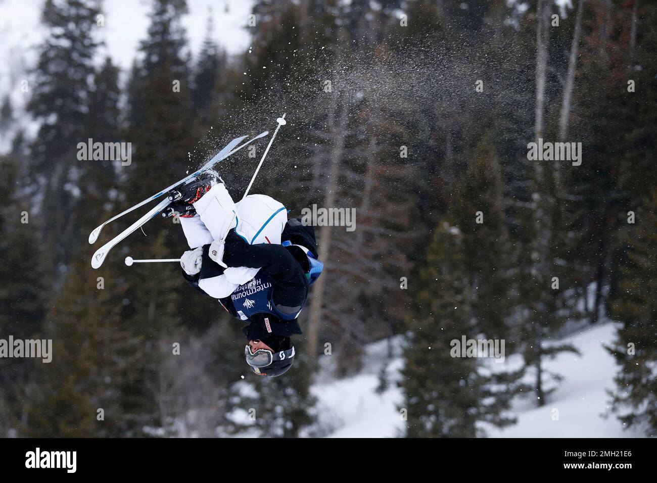 Oskar Elofsson, of Sweden, trains for the World Cup freestyle skiing ...