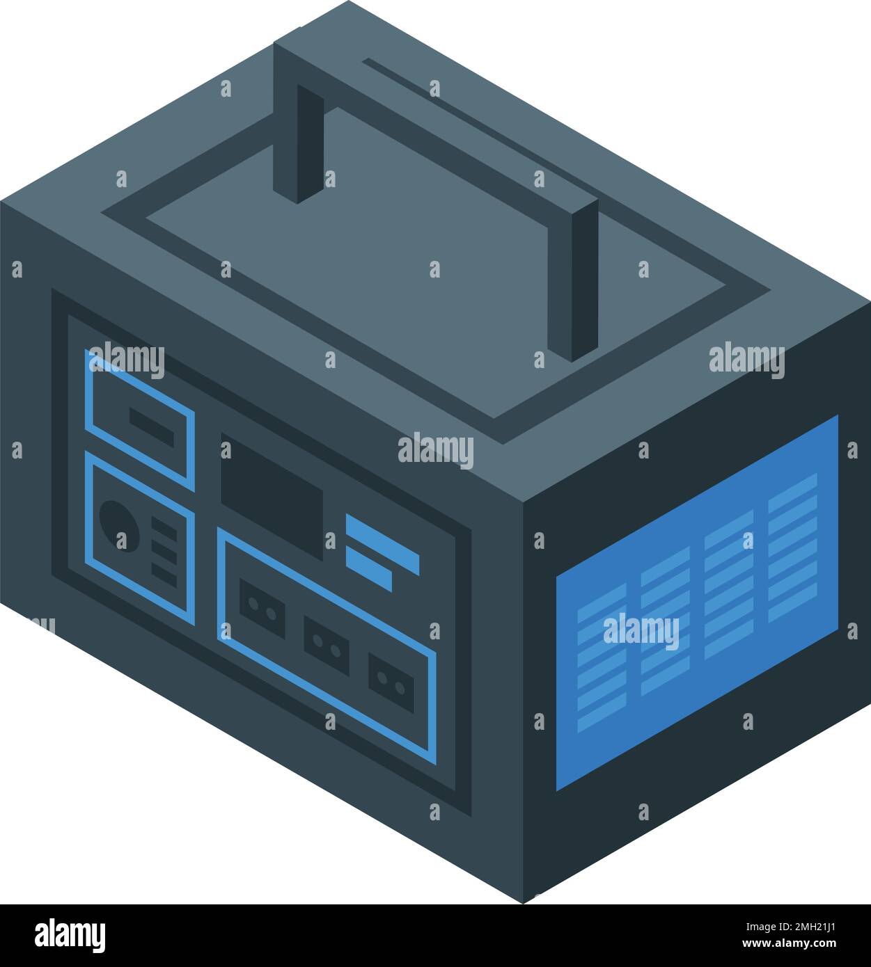 Energy generator icon isometric vector. Electric power. Engine gas ...