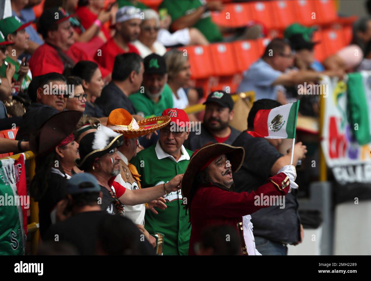 Mexican fans cheer on their team during the Caribbean Series baseball ...