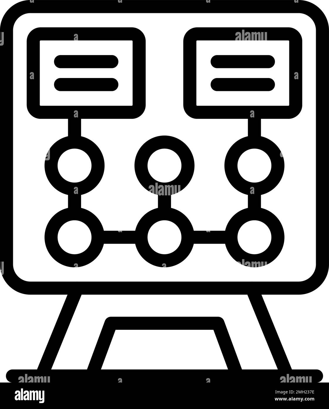 Board key point icon outline vector. Main check. Summary take Stock ...