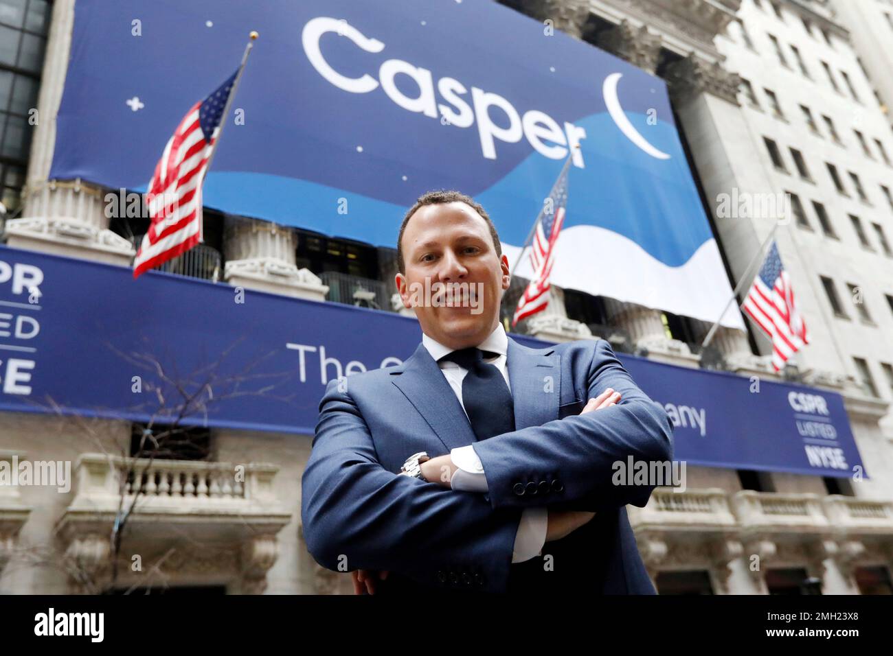 Philip Krim, CEO and co-founder of sleep product company Casper, poses for a photo outside of ...
