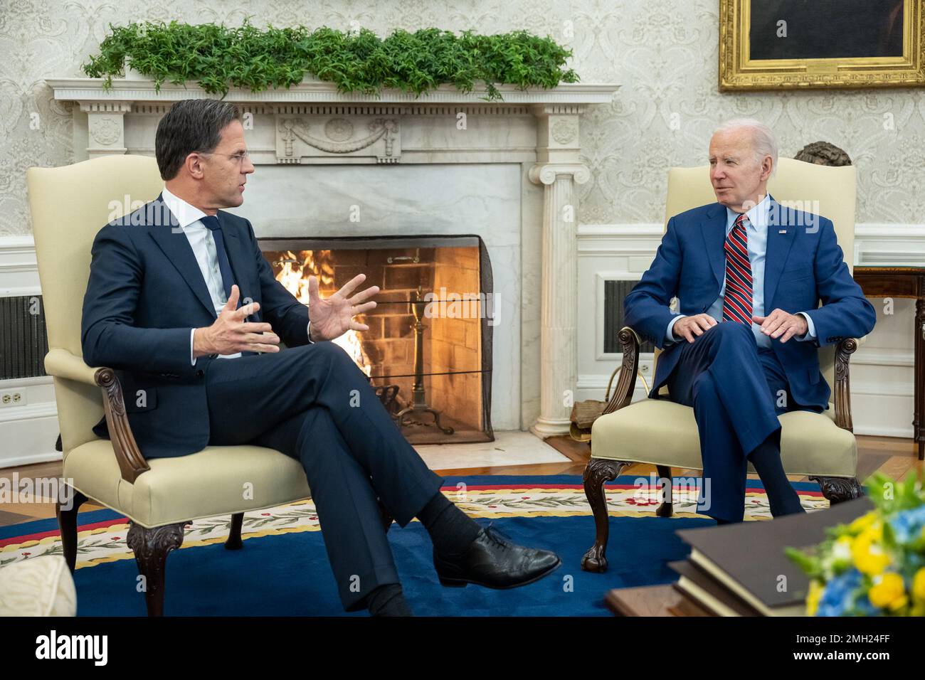 President Joe Biden meets with Prime Minister Mark Rutte of the ...