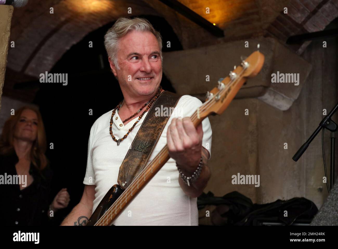 Garry Gary Beers, member and bass player of Australian rock band INXS ...