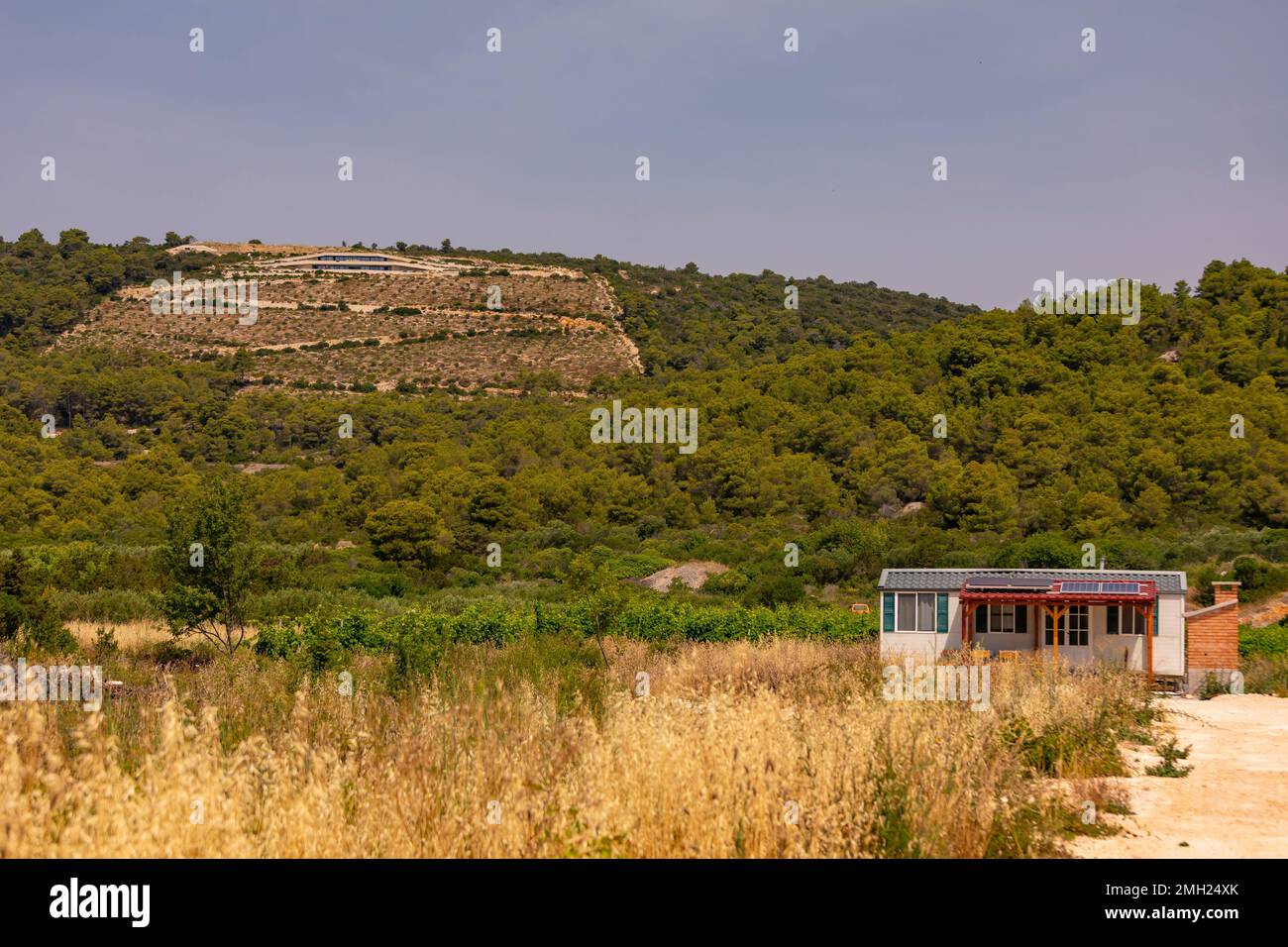 VIS, CROATIA, EUROPE - Issa Megaron House, modern architecture, on the ...