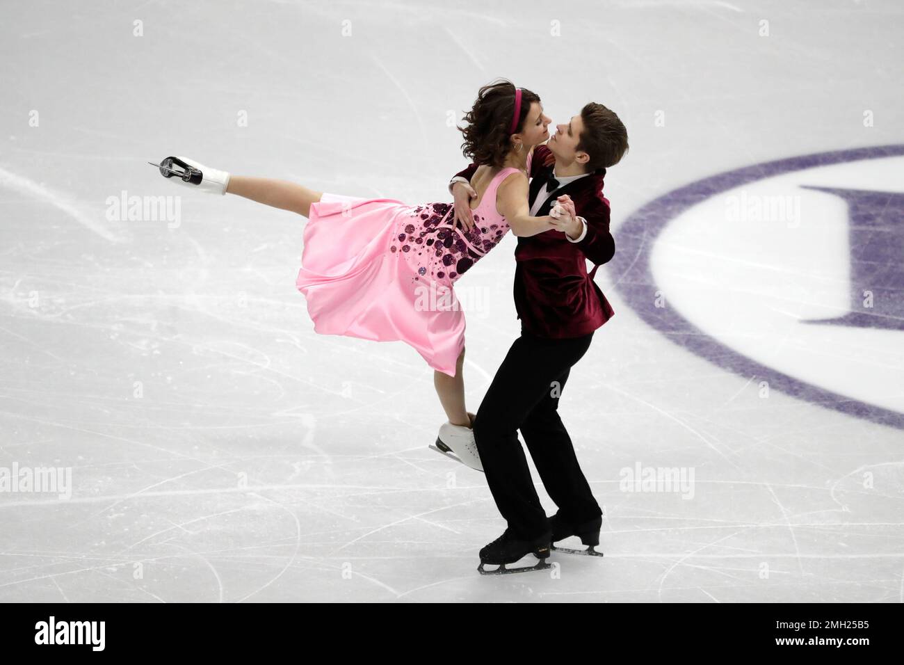 Canada's Carolane Soucisse and Shane Firus perform during the Ice Dance ...