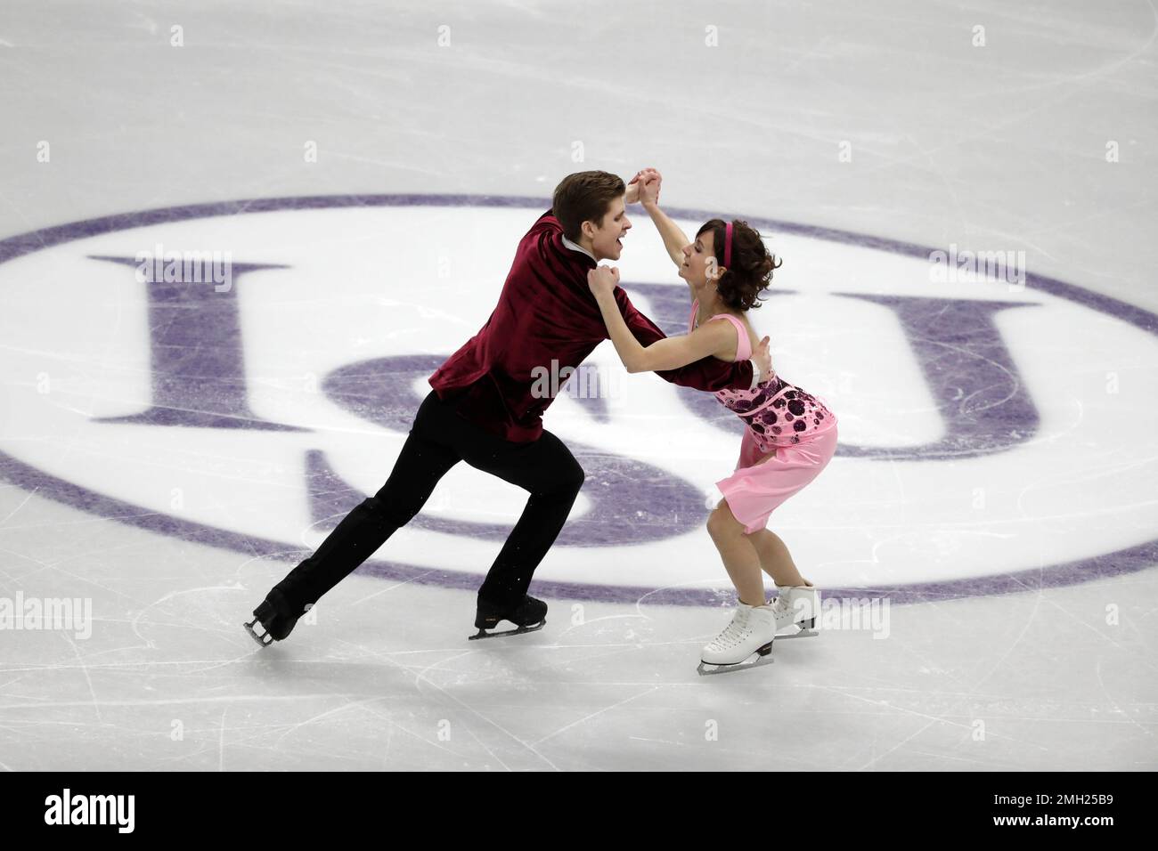 Canada's Carolane Soucisse and Shane Firus perform during the Ice Dance ...