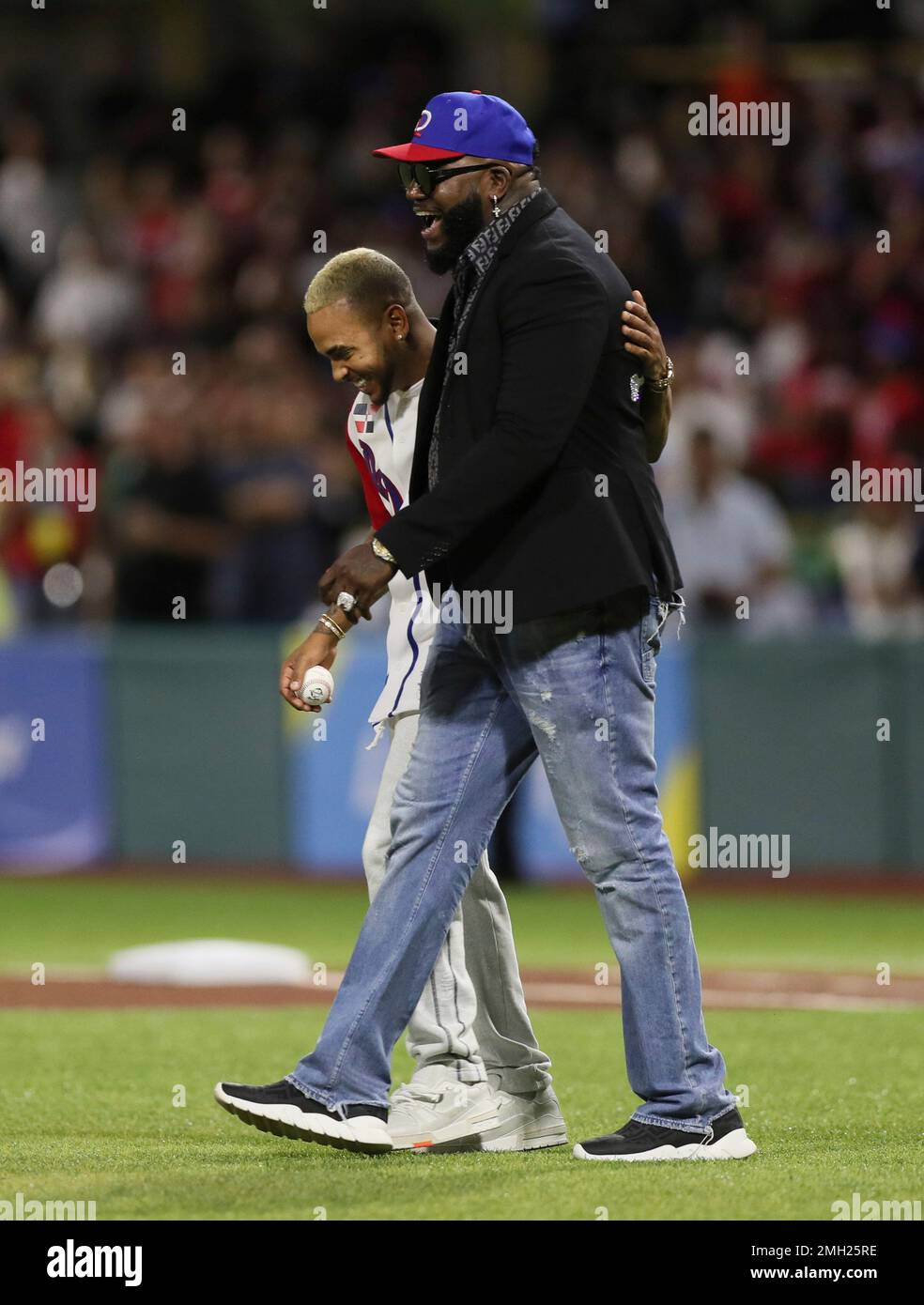 Retired Boston Red Sox player David Ortiz of the Dominican Republic ...