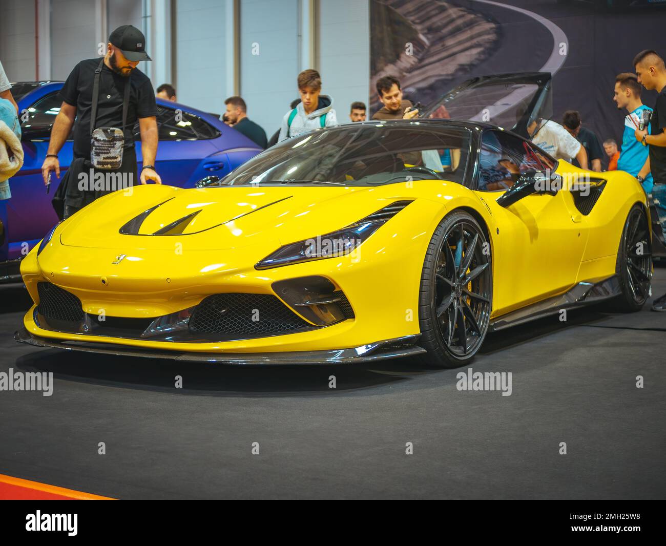 Bucharest, Romania - 10.07.2022: Front view with Ferrari F8 Spider ...