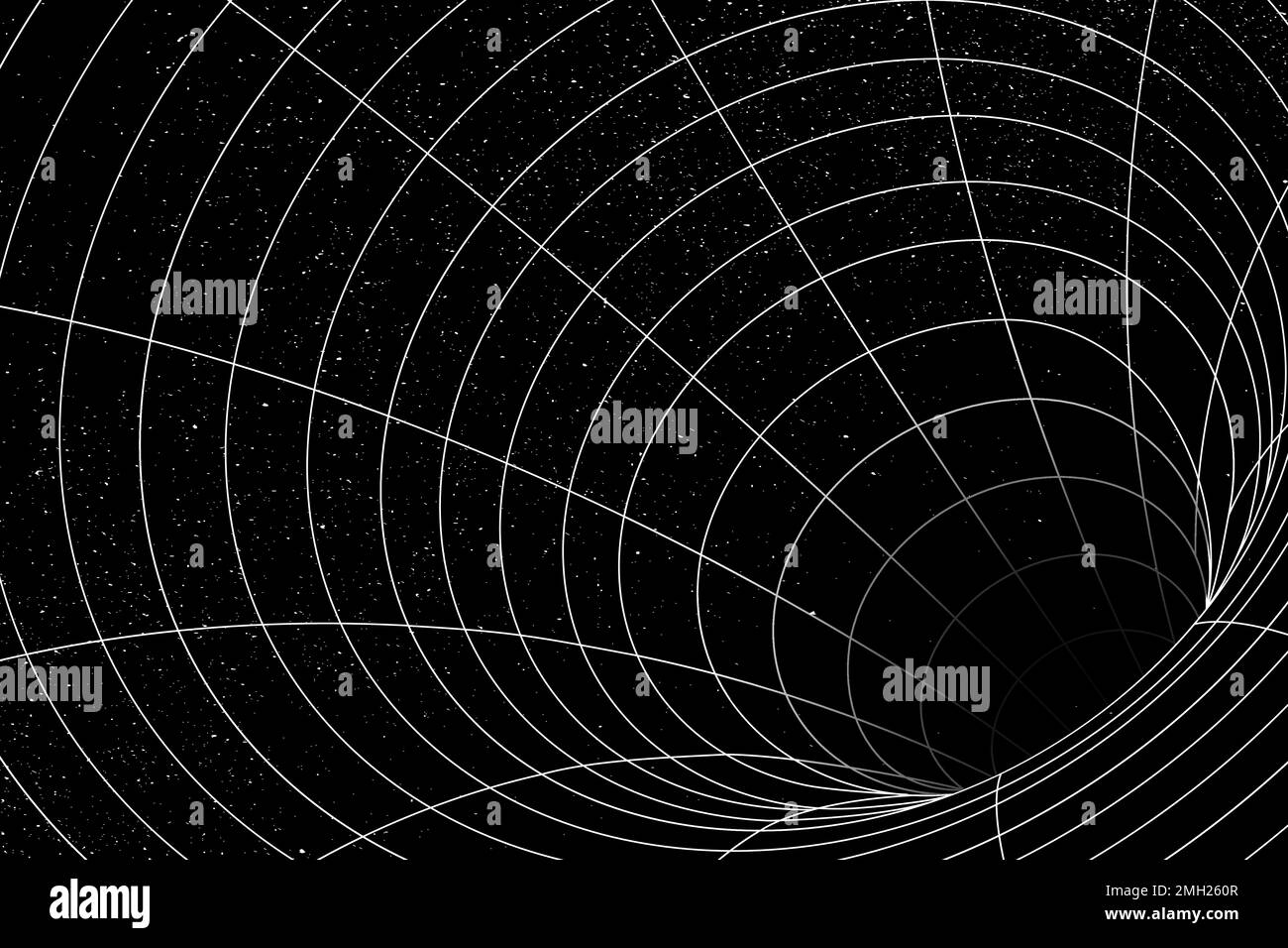 3D Grid wormhole illusion design element vector Stock Vector Image ...