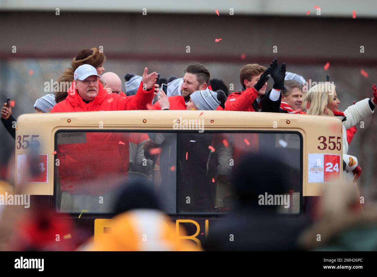 Kansas City Chiefs head coach Andy Reid, left, and owner Clark Hunt ...