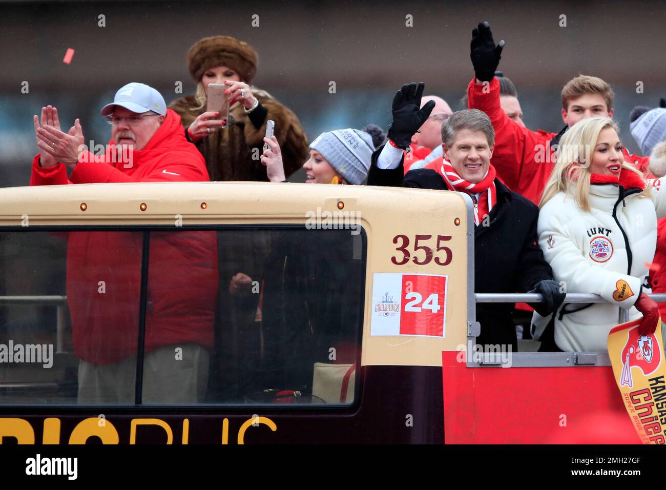 Kansas City Chiefs head coach Andy Reid, left, and owner Clark Hunt ...