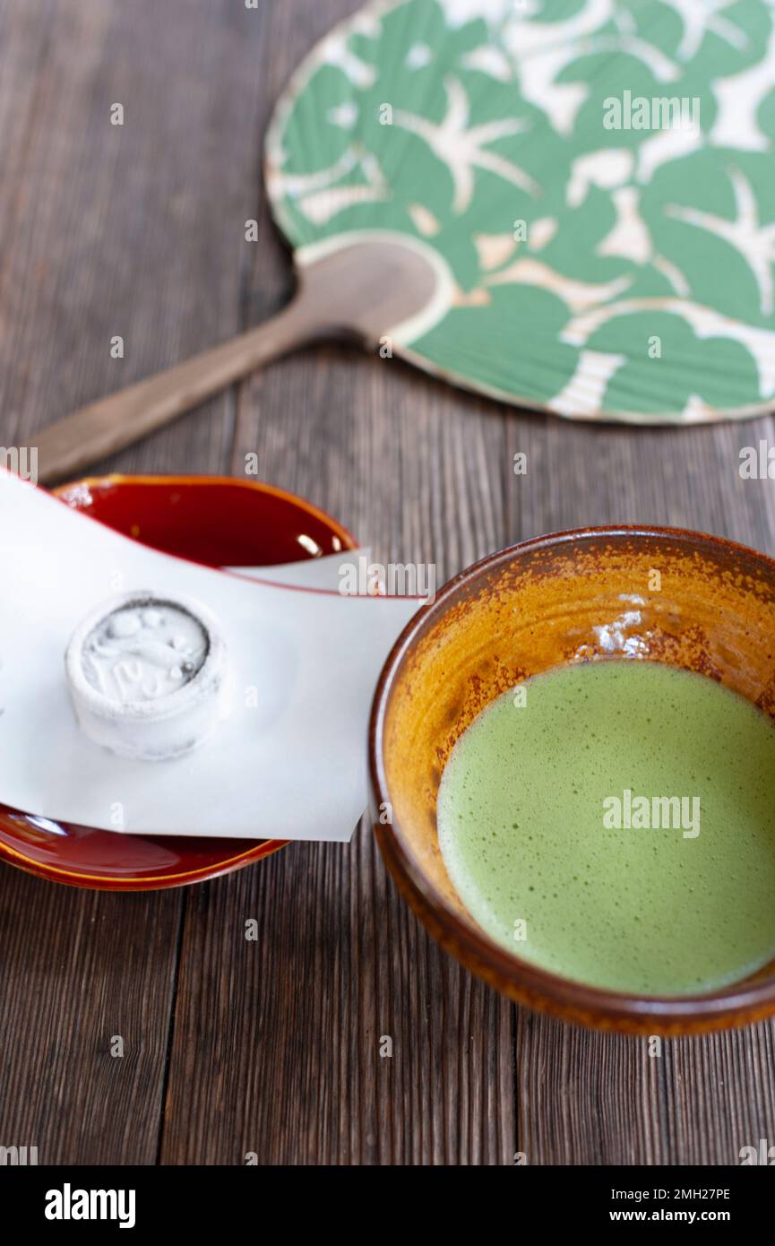 Matcha tea at Taizo-in Temple in Kyoto is served with a traditional ...