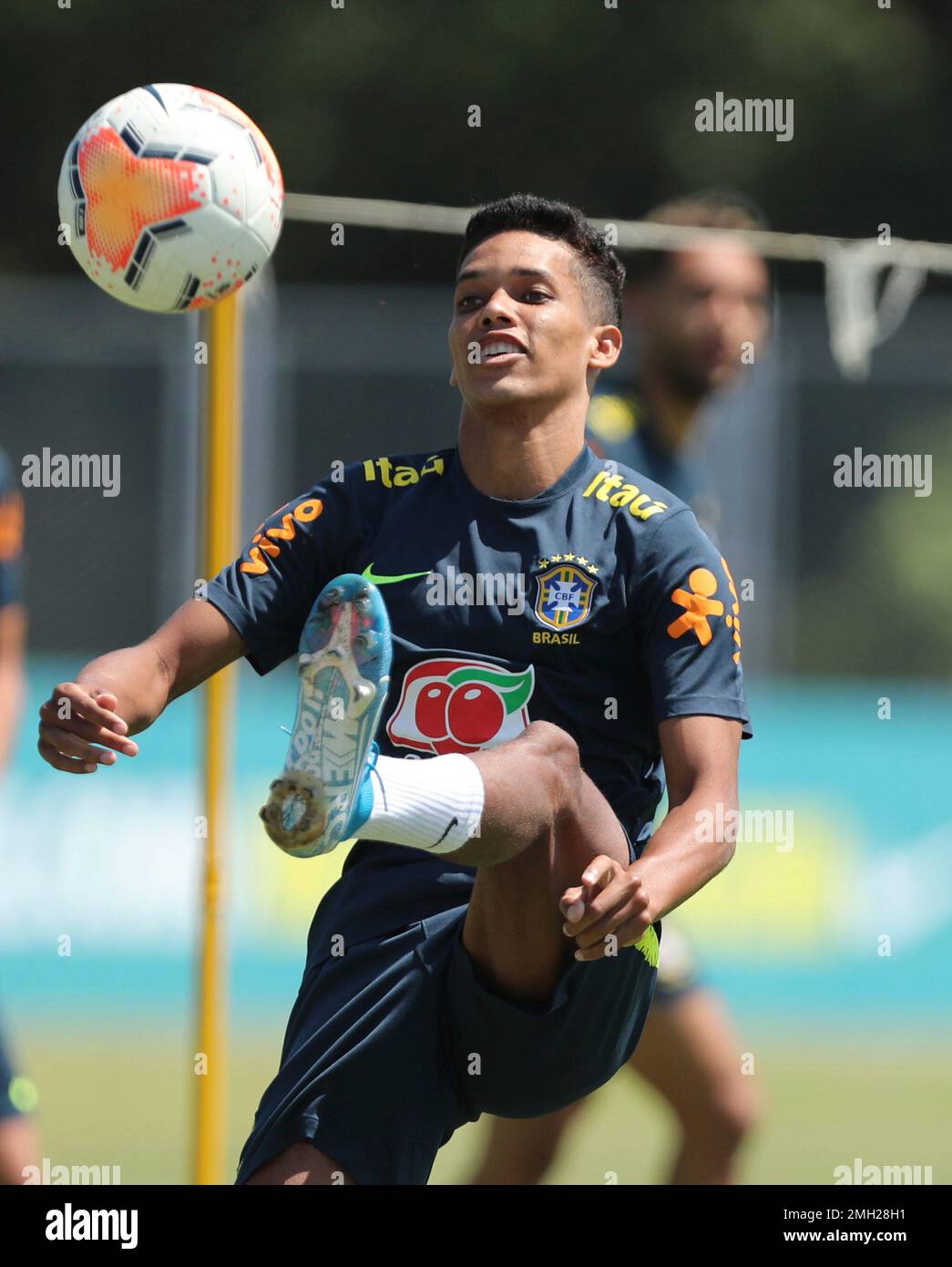 Brazil's Pedrinho trains in Bucaramanga, Colombia, Wednesday, Feb. 5 ...
