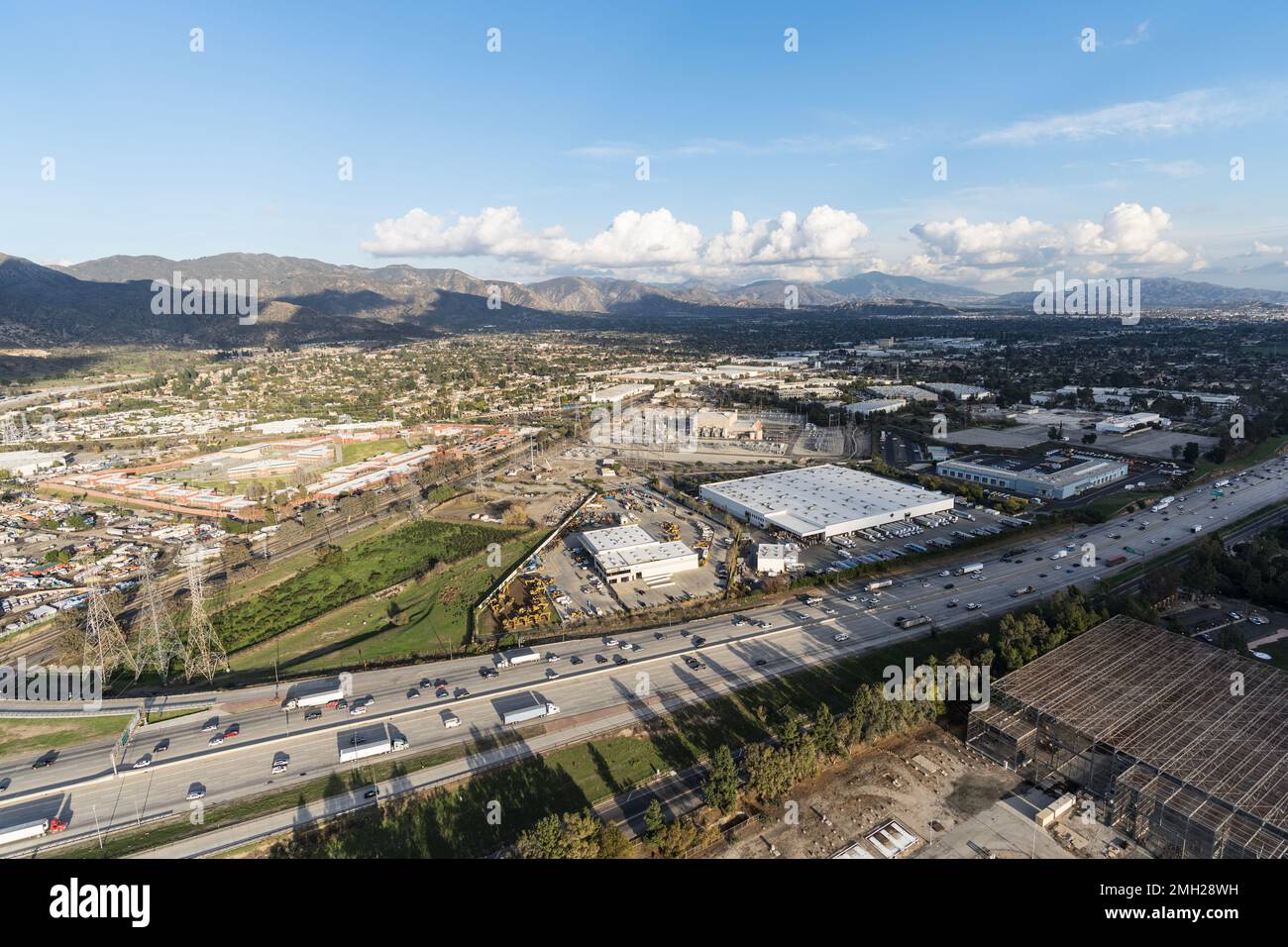 Los Angeles, California, USA - December 6, 2022: Aerial view of ...