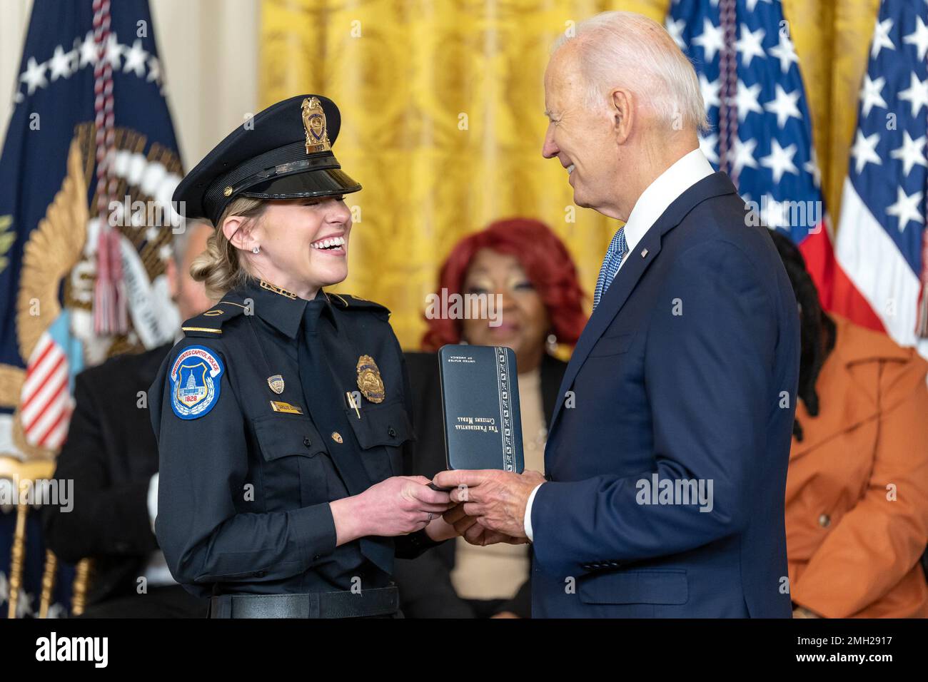 President Joe Biden presents the Presidential Citizens Medal to U.S. Capitol Police Officer ...