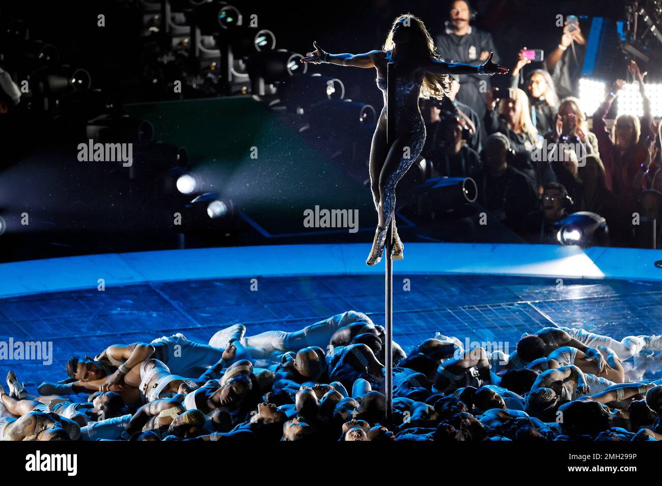 Jennifer Lopez performs during the halftime show at the NFL Super Bowl ...