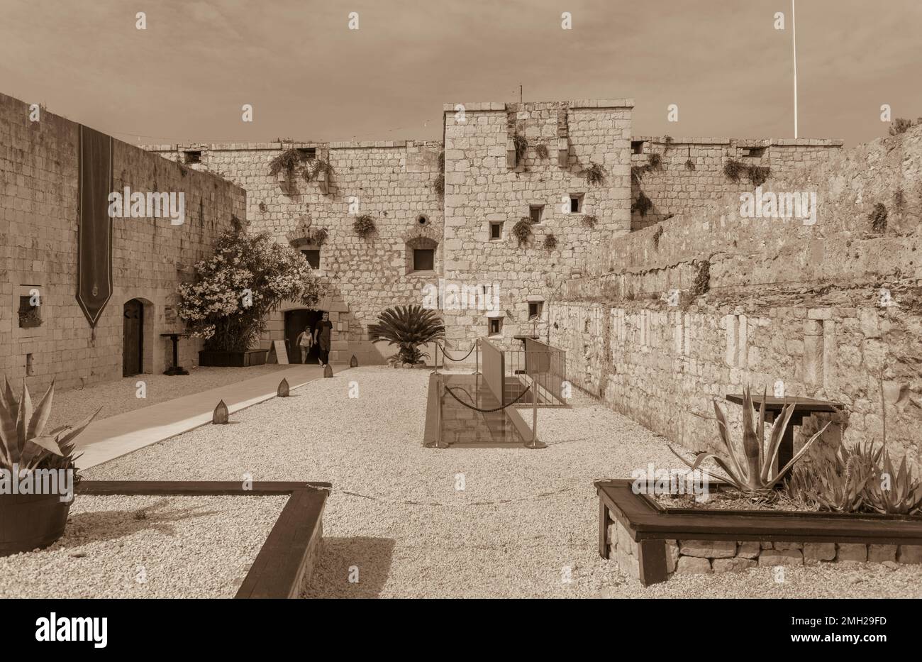 FORT GEORGE, VIS, CROATIA, EUROPE - Fortress built 1812 to protect Vis ...