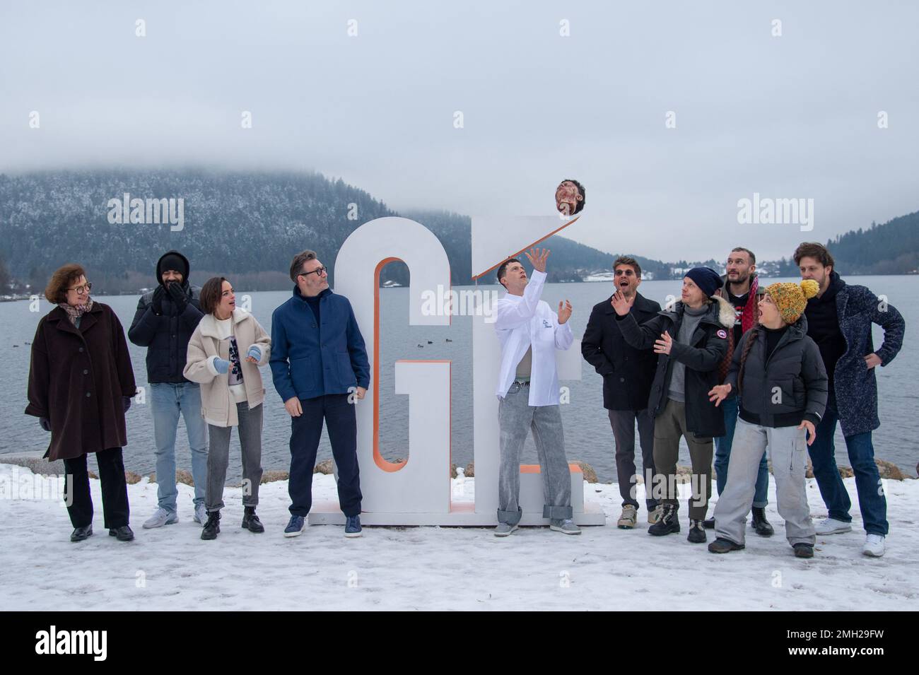 Gerardmer, France. 26th Jan, 2023. Jury members Anne Le Ny, Gringe ...