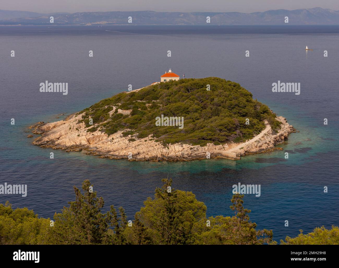 OTOCIC HOST, VIS, CROATIA, EUROPE - Host island near Vis harbour, as ...