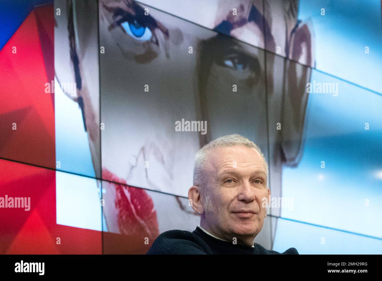 French fashion designer Jean Paul Gaultier attends a news conference in ...