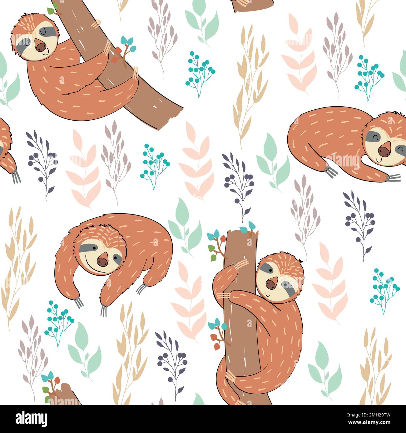 Sloths tree art hi-res stock photography and images - Alamy