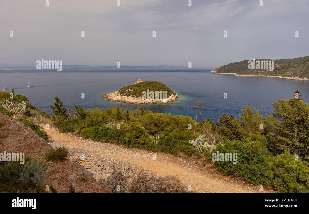 OTOCIC HOST, VIS, CROATIA, EUROPE - Host island near Vis harbour, as ...