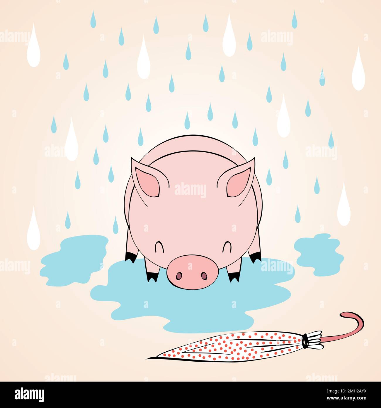 Vector Cute pig Stock Vector Image & Art - Alamy