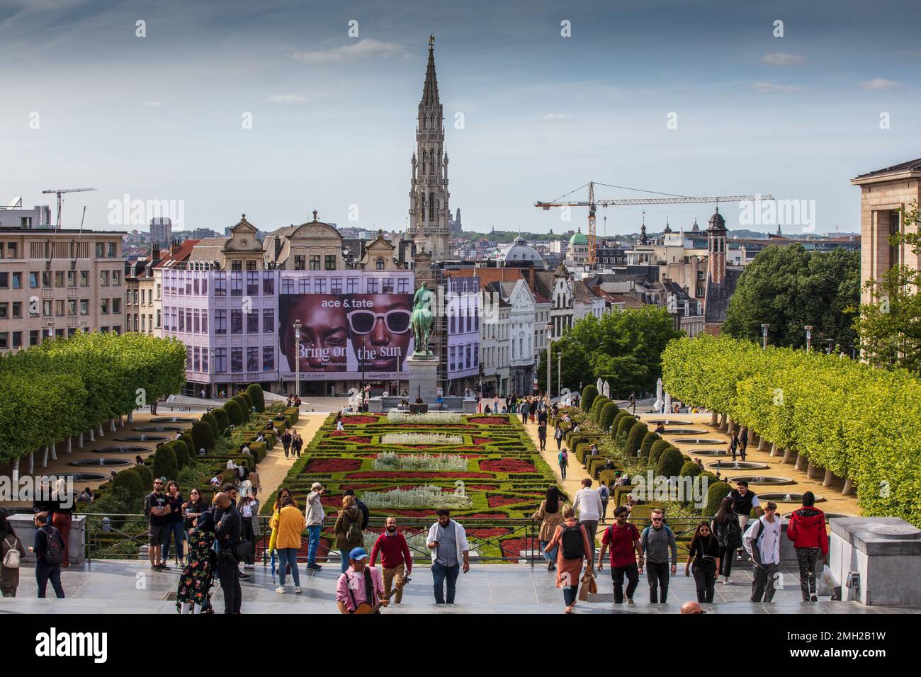 Mont des Arts Garden. Brussels. Belgium Stock Photo - Alamy