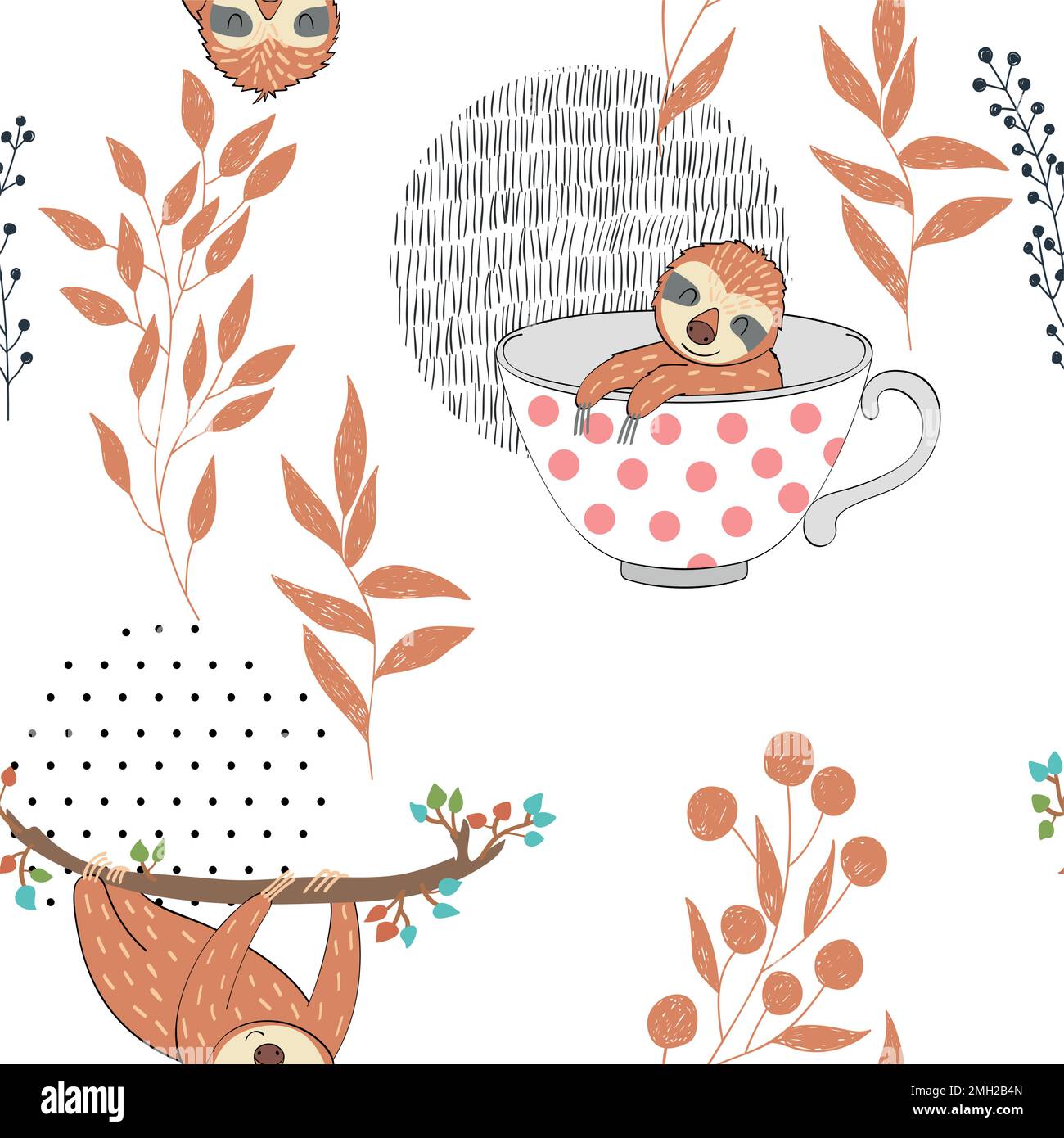 Vector funny sloths Stock Vector Image & Art - Alamy