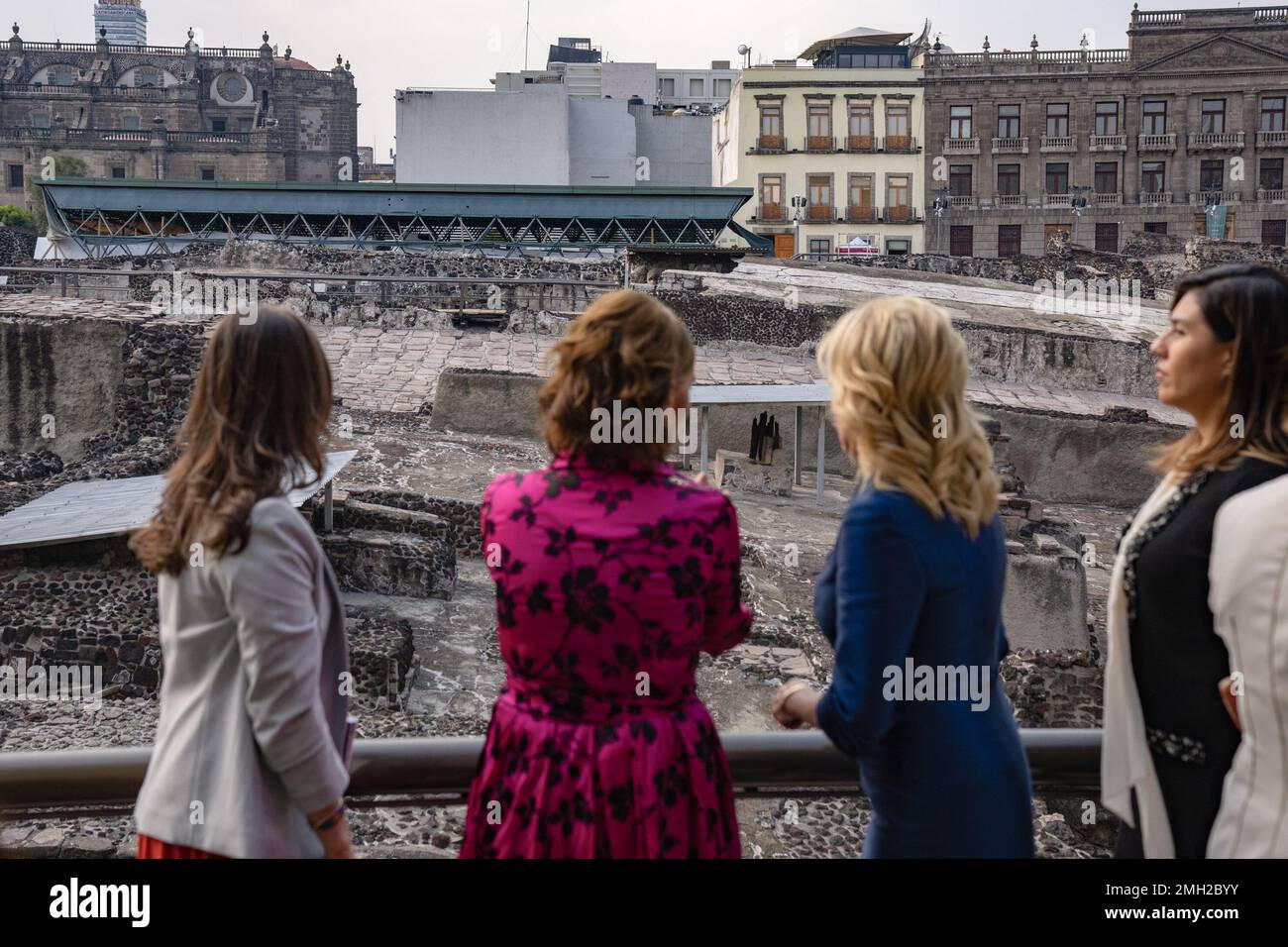 First Lady Jill Biden, Dr. Beatriz Gutiérrez Müller, and Mrs. Sophie ...