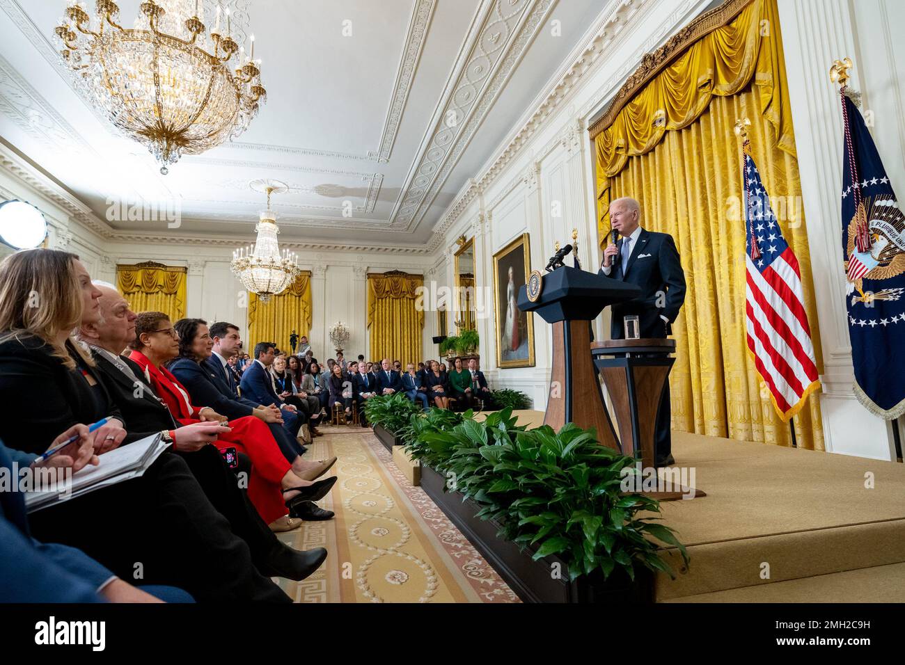 President Joe Biden delivers remarks to bipartisan mayors attending the ...
