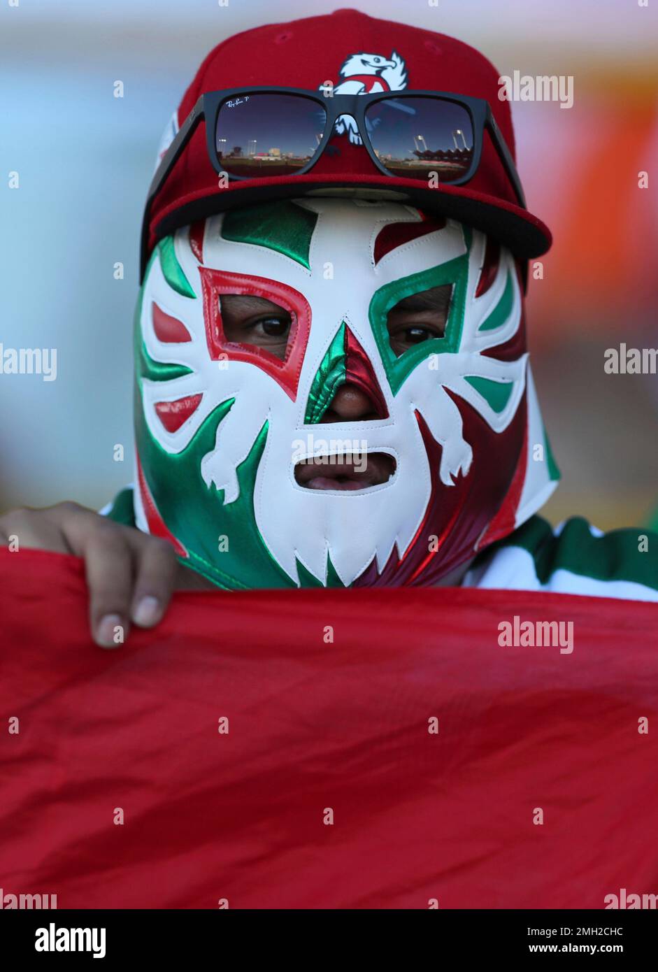 A Mexican fan cheers for his team during a Caribbean Series baseball ...