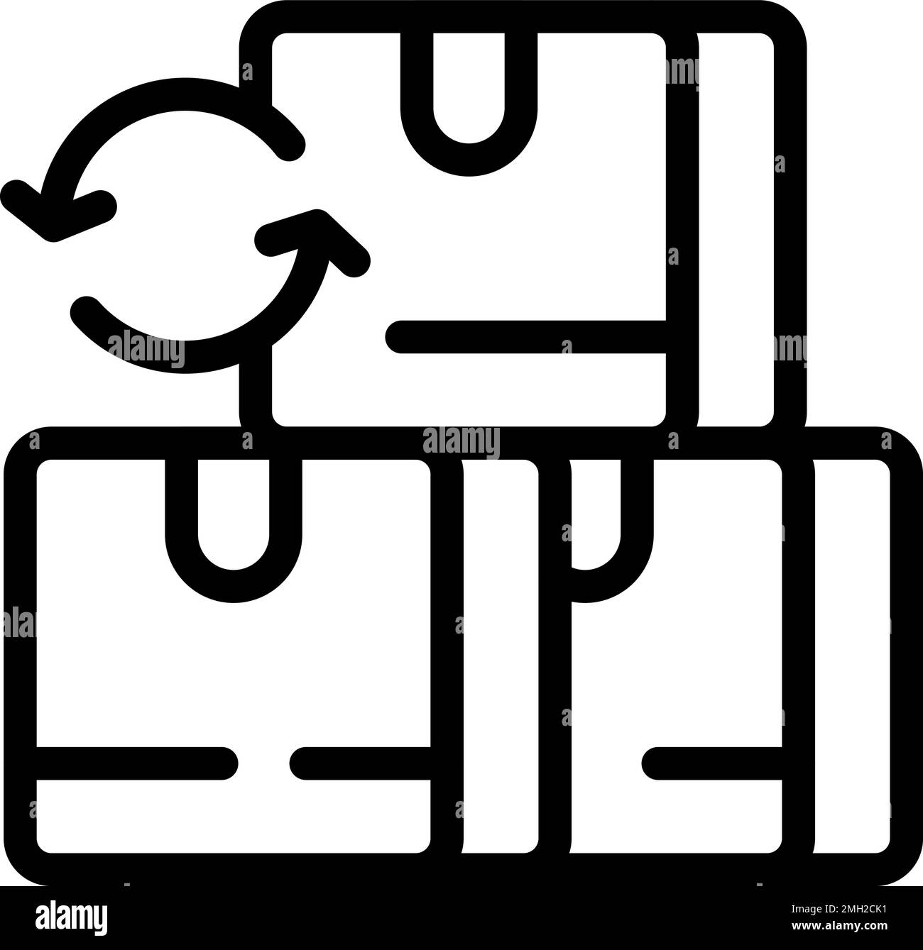 Purchase returns box icon outline vector. Service delivery. Store ...