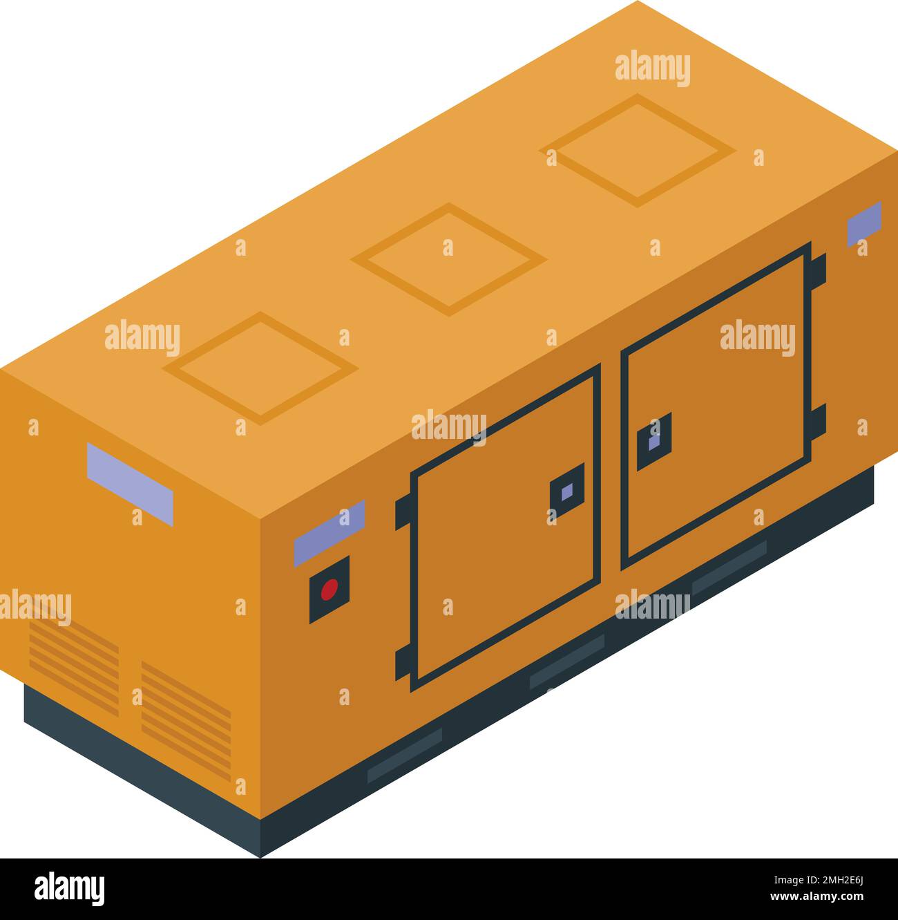Yellow generator icon isometric vector. Power energy. Industrial gas ... Yellow generator icon isometric vector. Power energy. Industrial gas ...