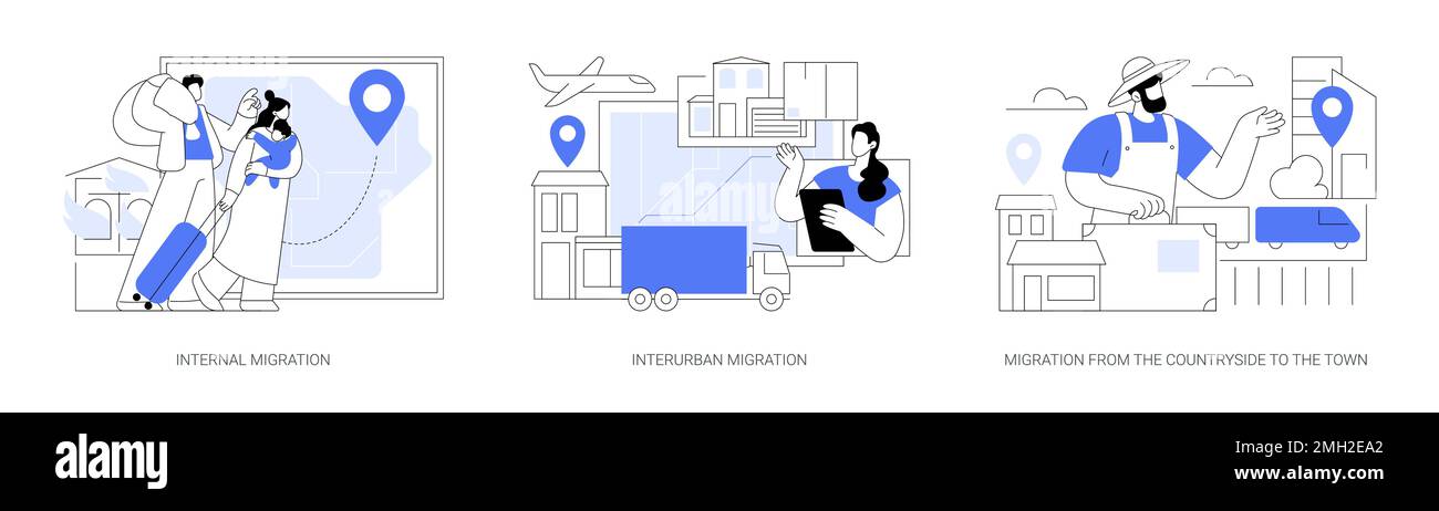 Movement of people abstract concept vector illustrations Stock Vector ...