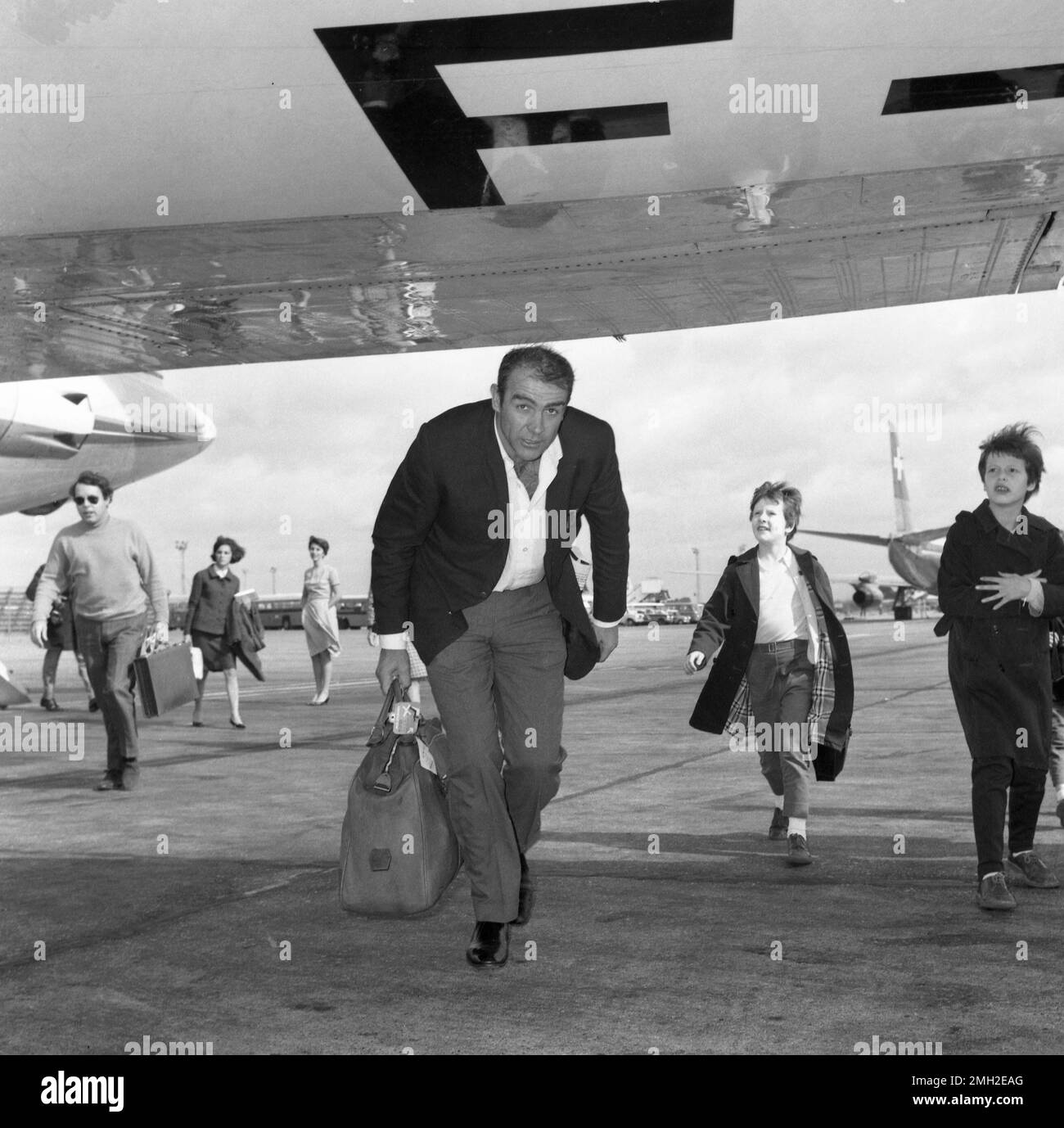 British actor Sean Connery arrives at London Airport on Sept. 15, 1966 ...