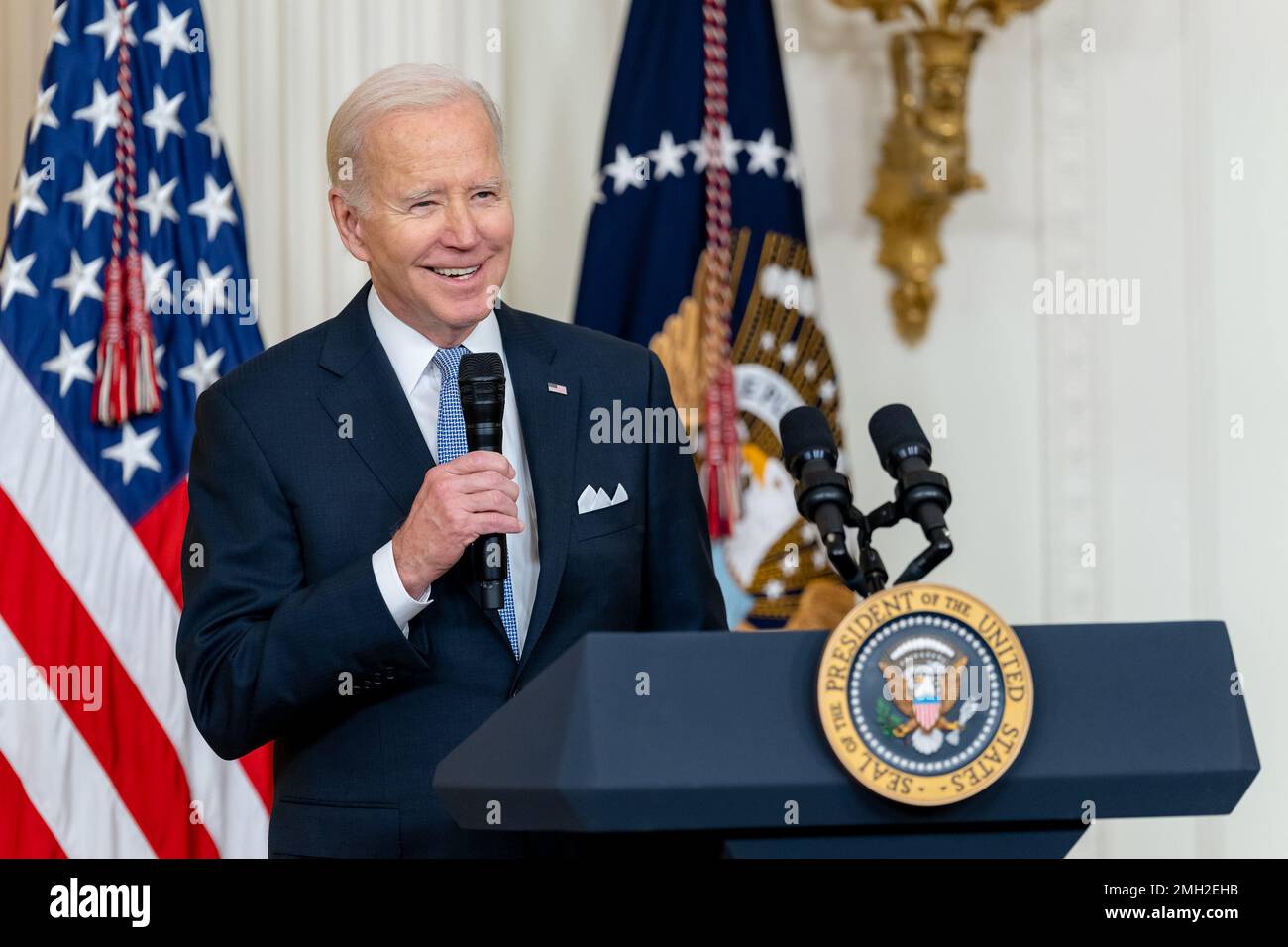 President Joe Biden delivers remarks to bipartisan mayors attending the ...