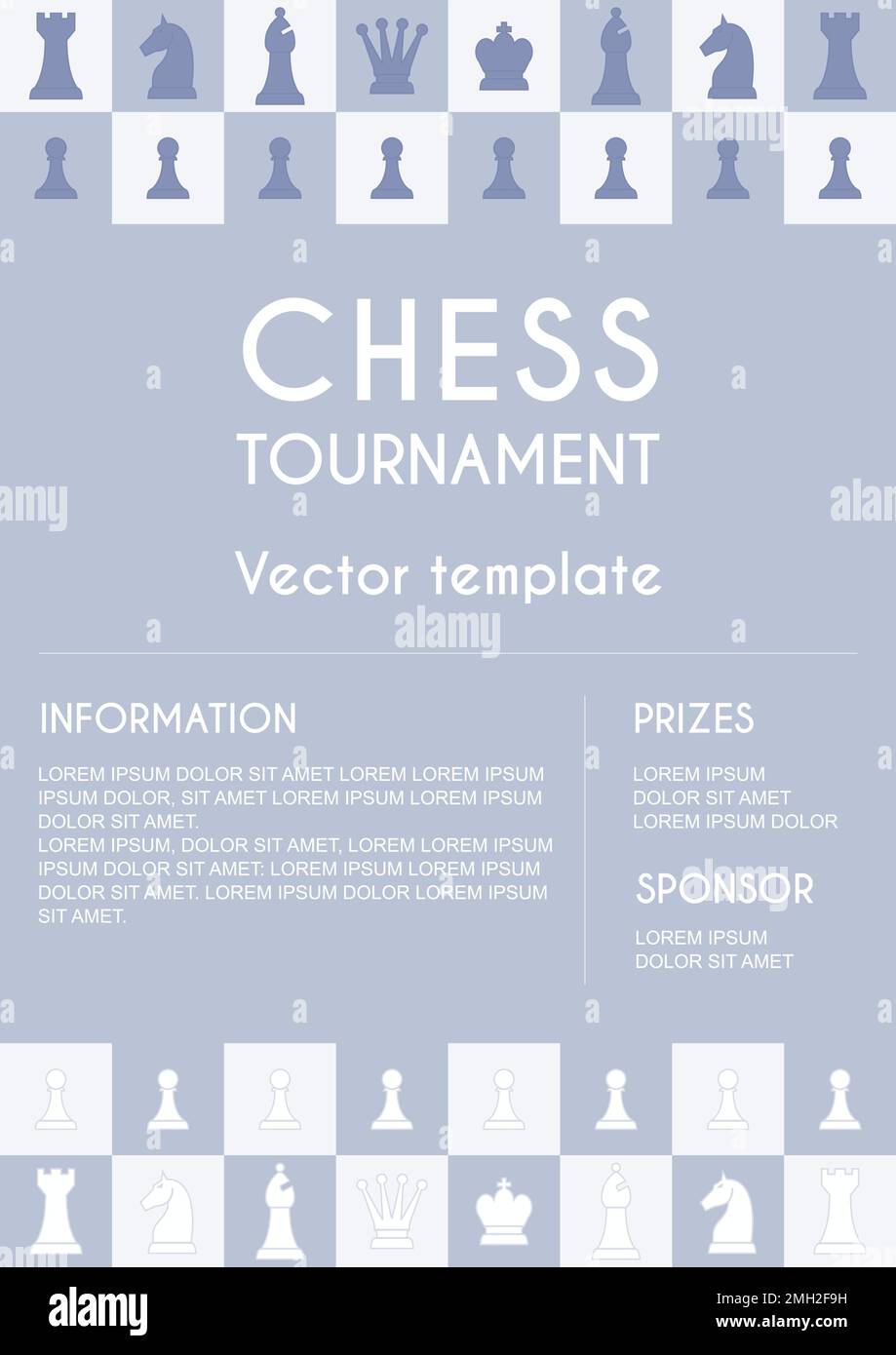 Chess competition poster template in standard A4, A3 paper size ...