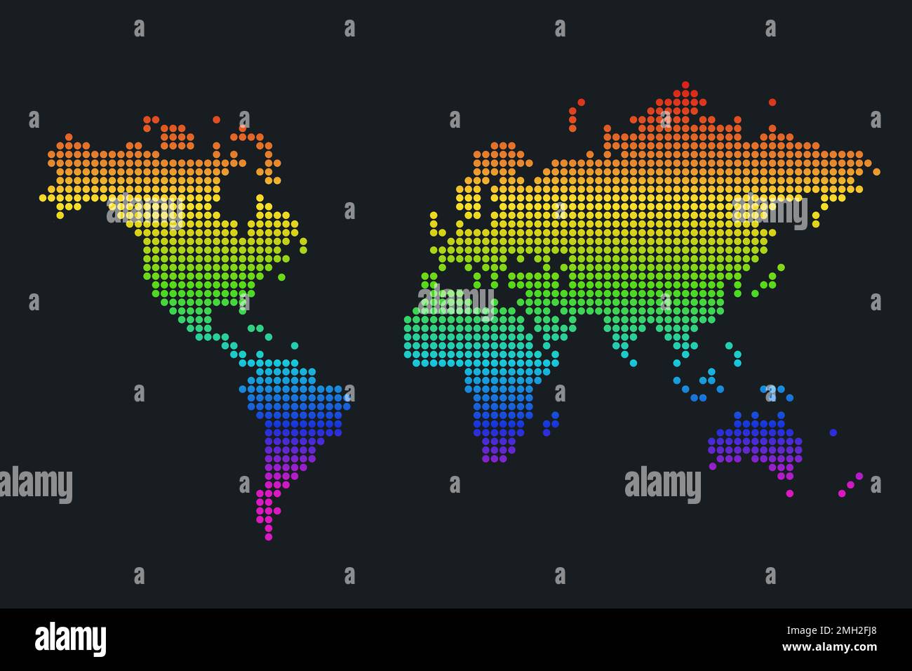 LGBT rainbow world map. LGBTQ concept vector world map Stock Vector ...