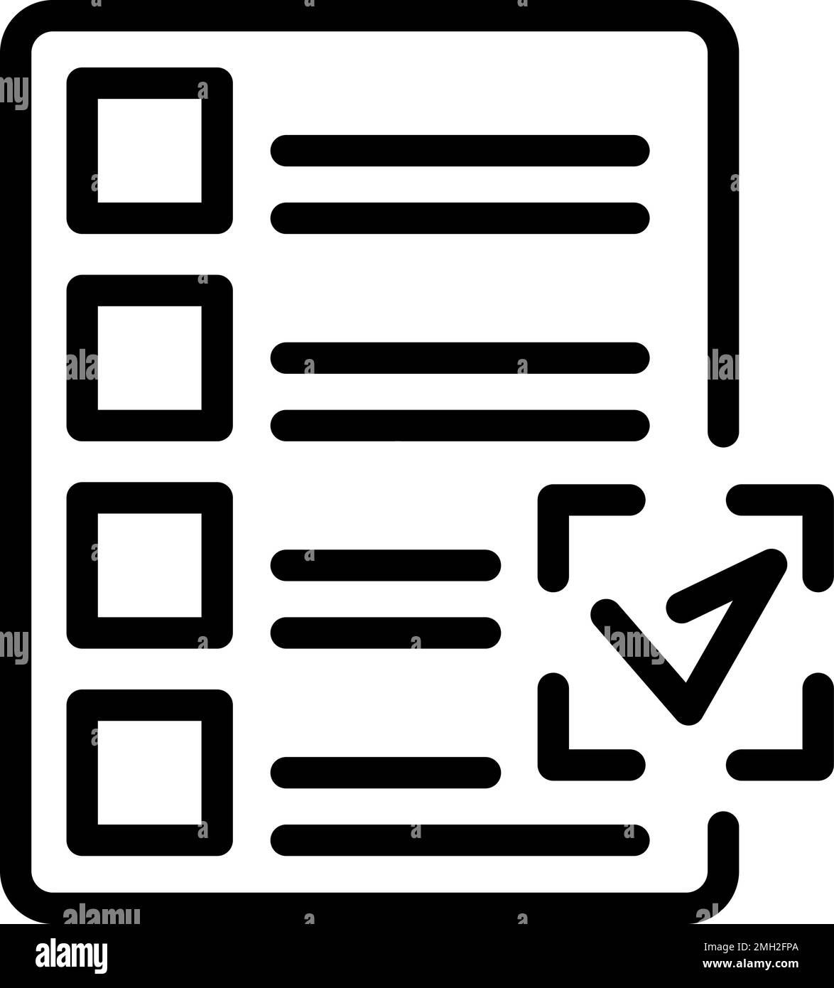 To do list icon outline vector. Point key. Check main word Stock Vector ...