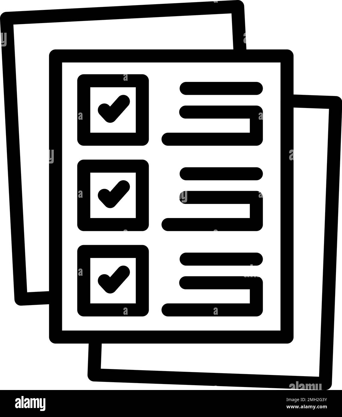 Paper key point icon outline vector. Tick word. Top main Stock Vector ...