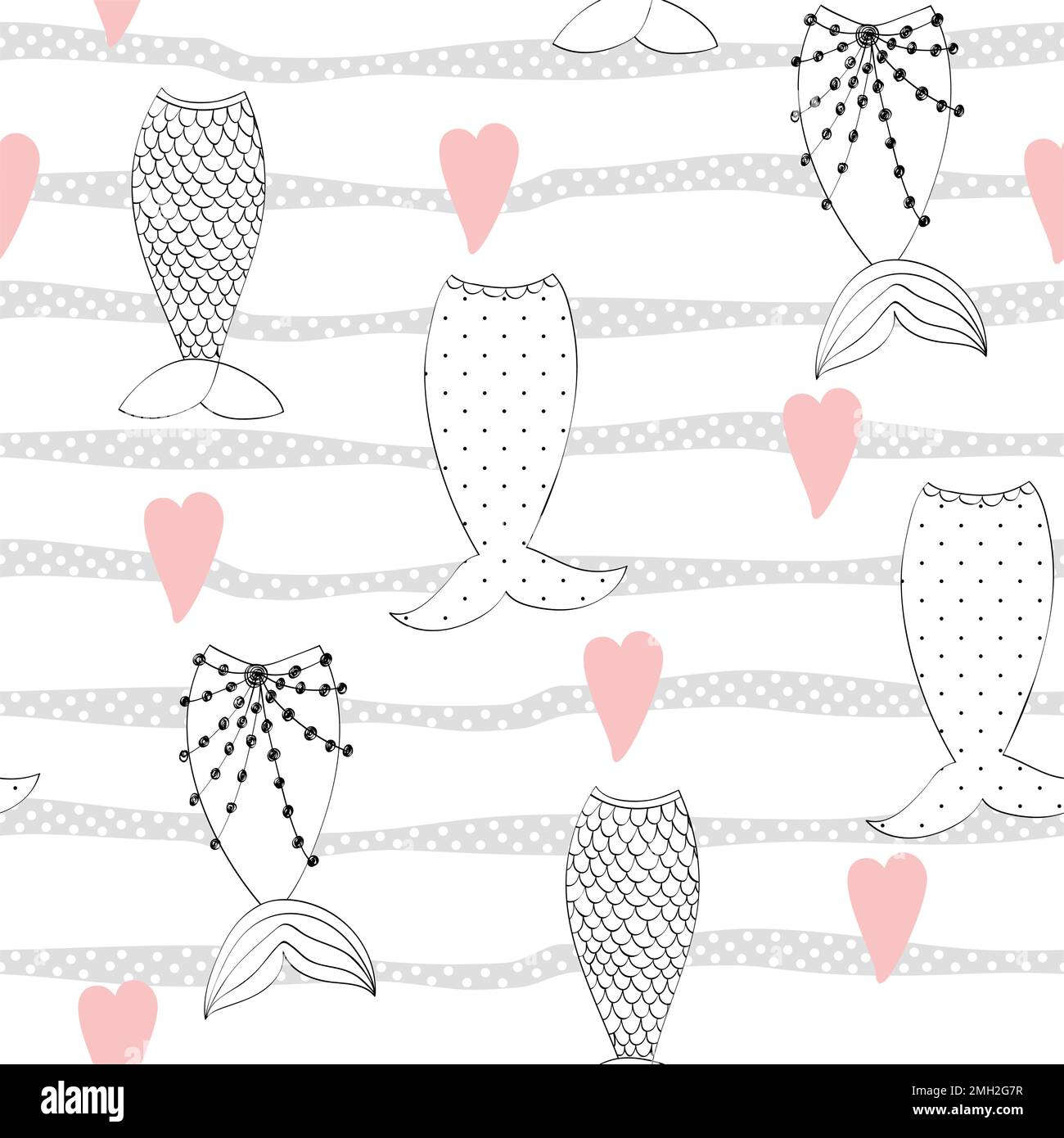 Cute mermaid design Cut Out Stock Images & Pictures - Alamy