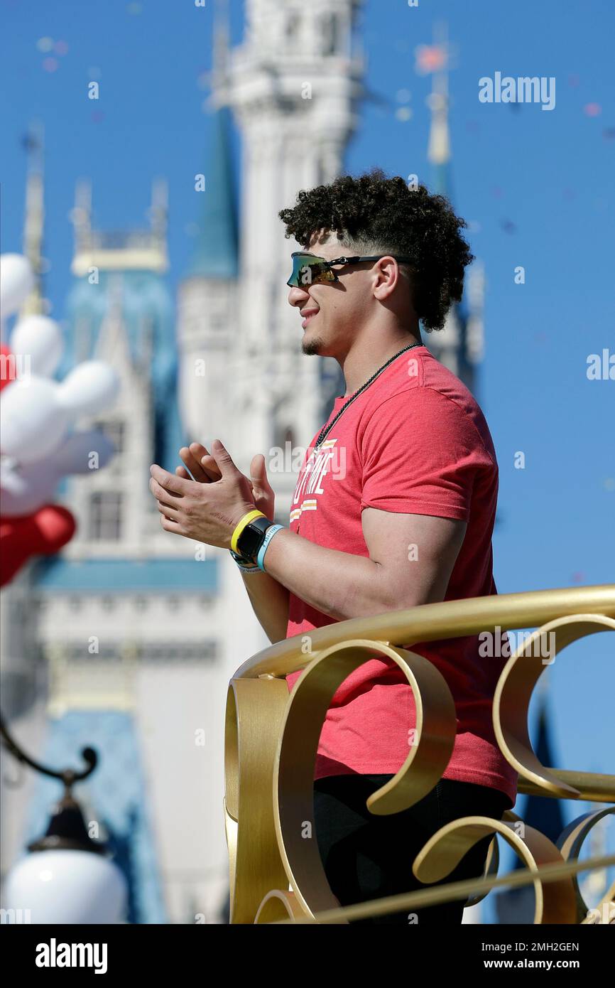 Super Bowl MVP Kansas City Chiefs quarterback Patrick Mahomes waves to ...