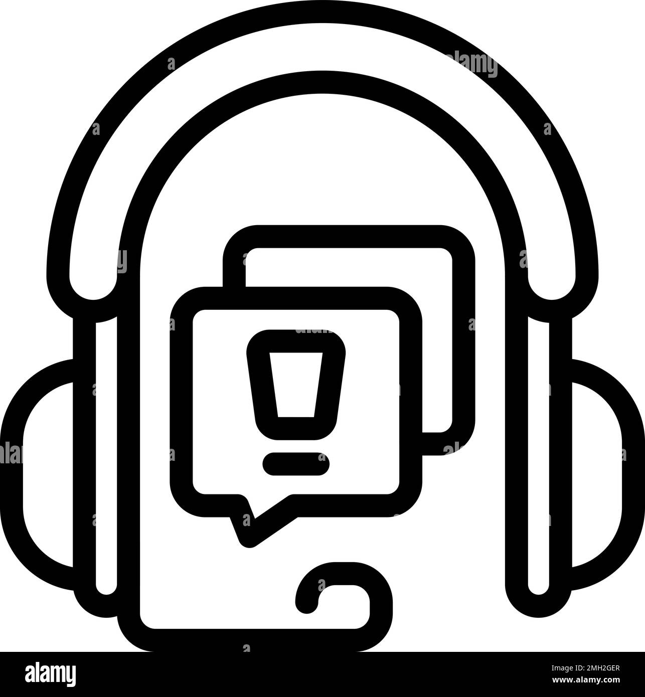 Headset icon outline vector. Box shipment. Service delivery Stock ...