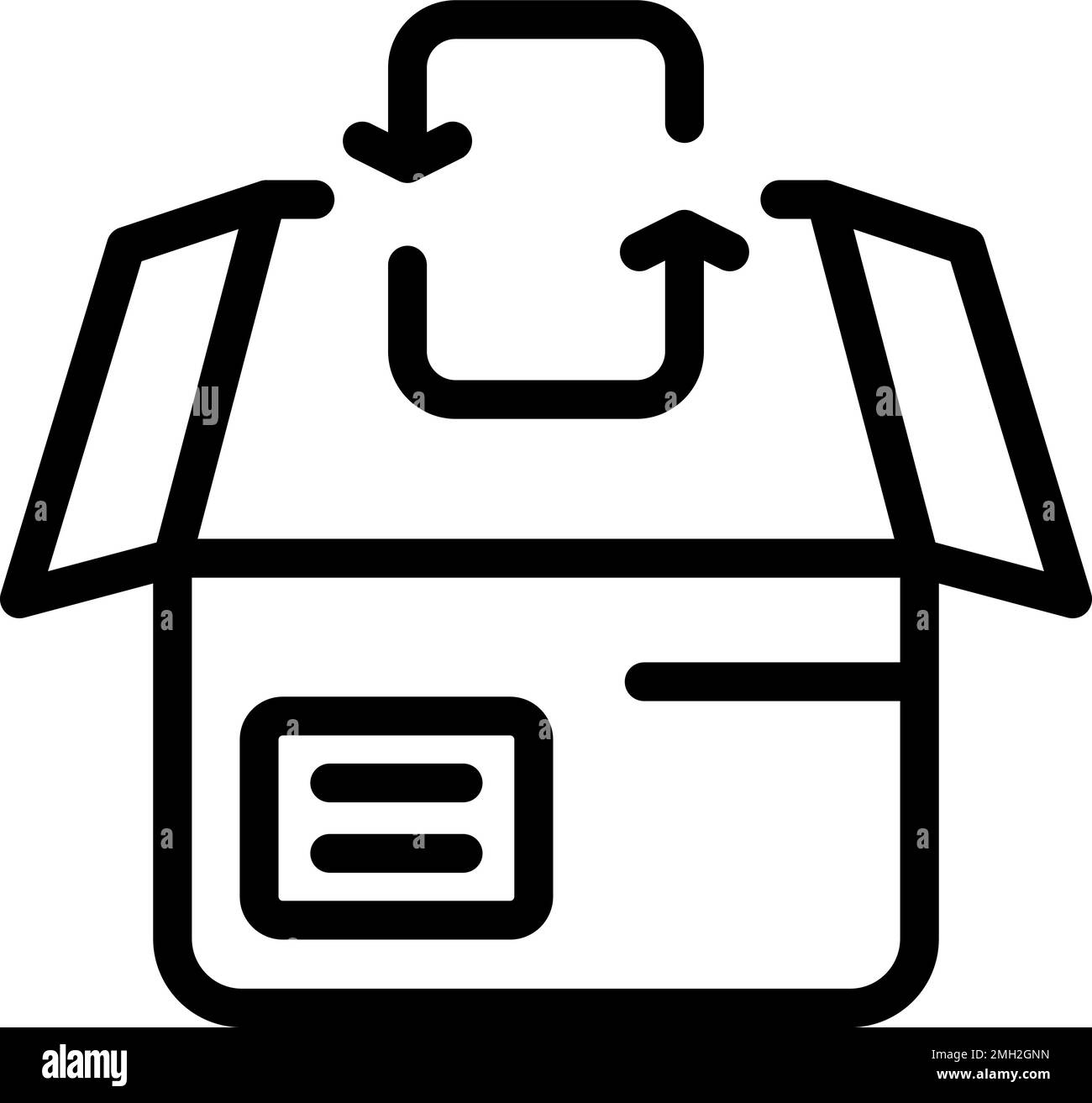 Return box icon outline vector. Delivery store. Parcel order Stock ...