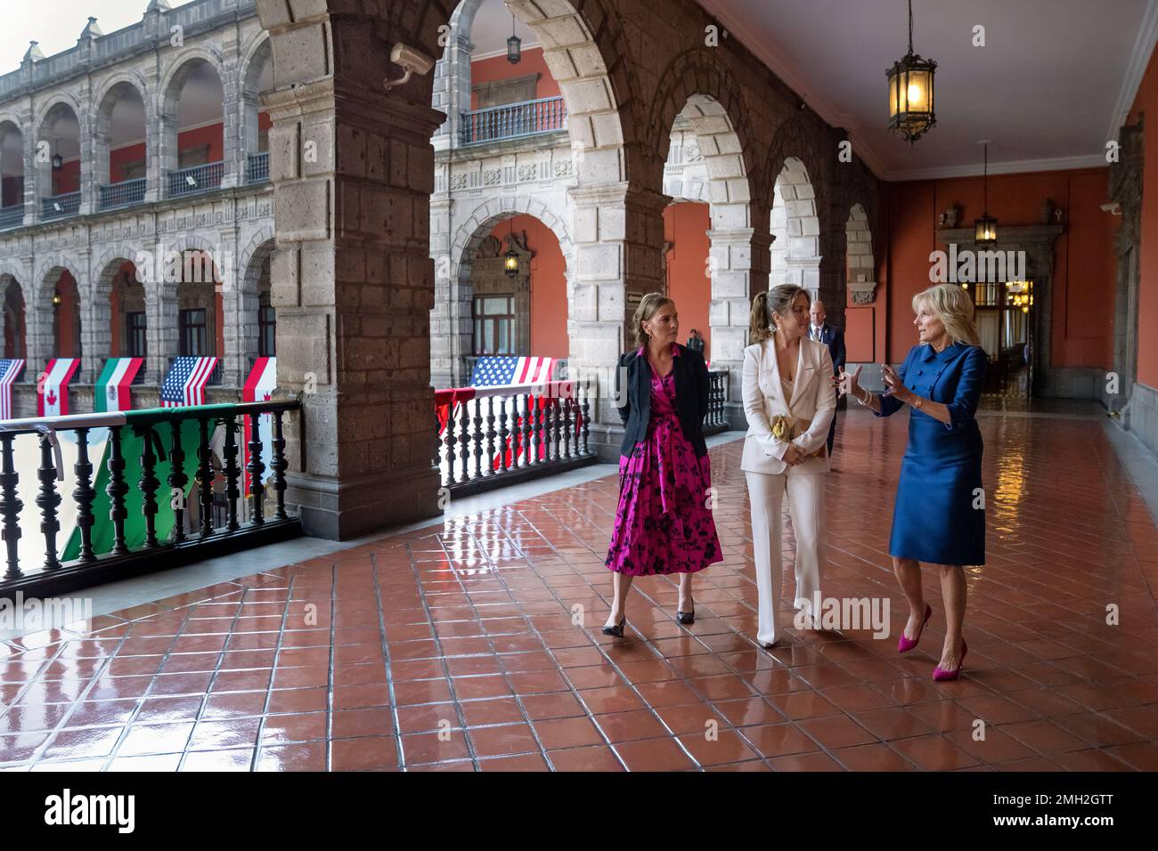 First Lady Jill Biden, Dr. Beatriz Gutiérrez Müller, and Mrs. Sophie ...