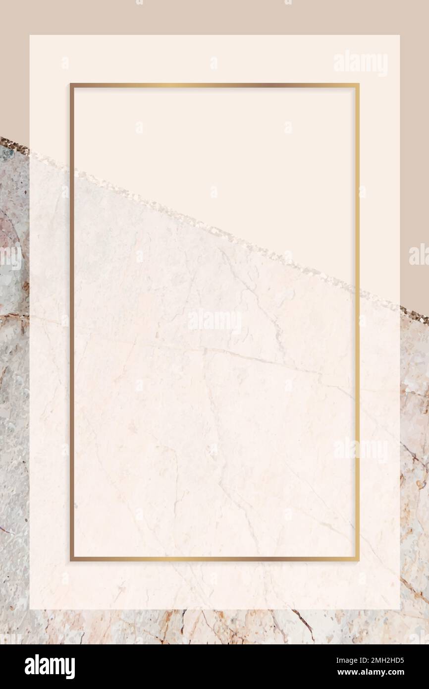 Rectangle frame on pastel orange marbled background vector Stock Vector ...