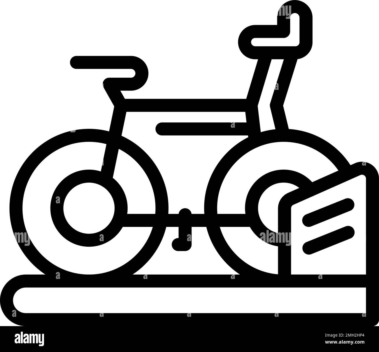 Park bike lock icon outline vector. Sport safety. Secure protection ...